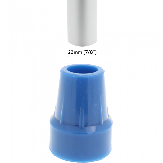 22mm (7/8") Blue Rubber Ferrules For Walking Sticks & Crutches